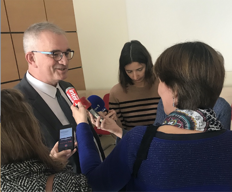 Conférence de presse de rentrée de Philippe Delorme, secrétaire général ...